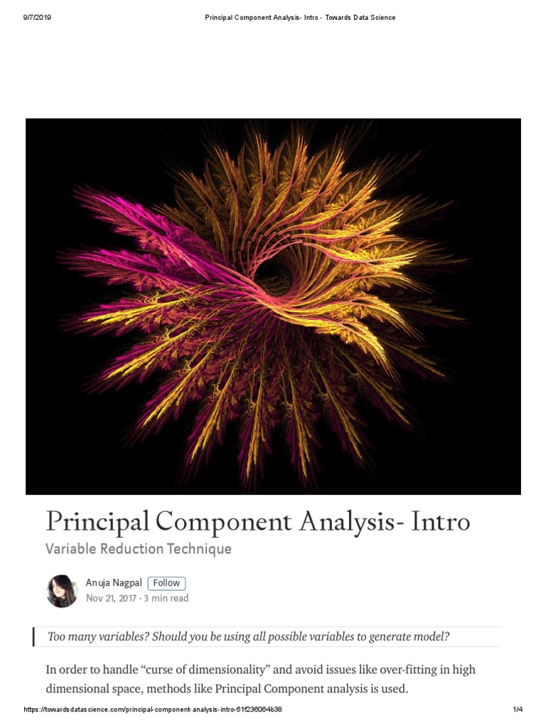 Intro to Principal Component Analysis | PDF | Principal Component ...