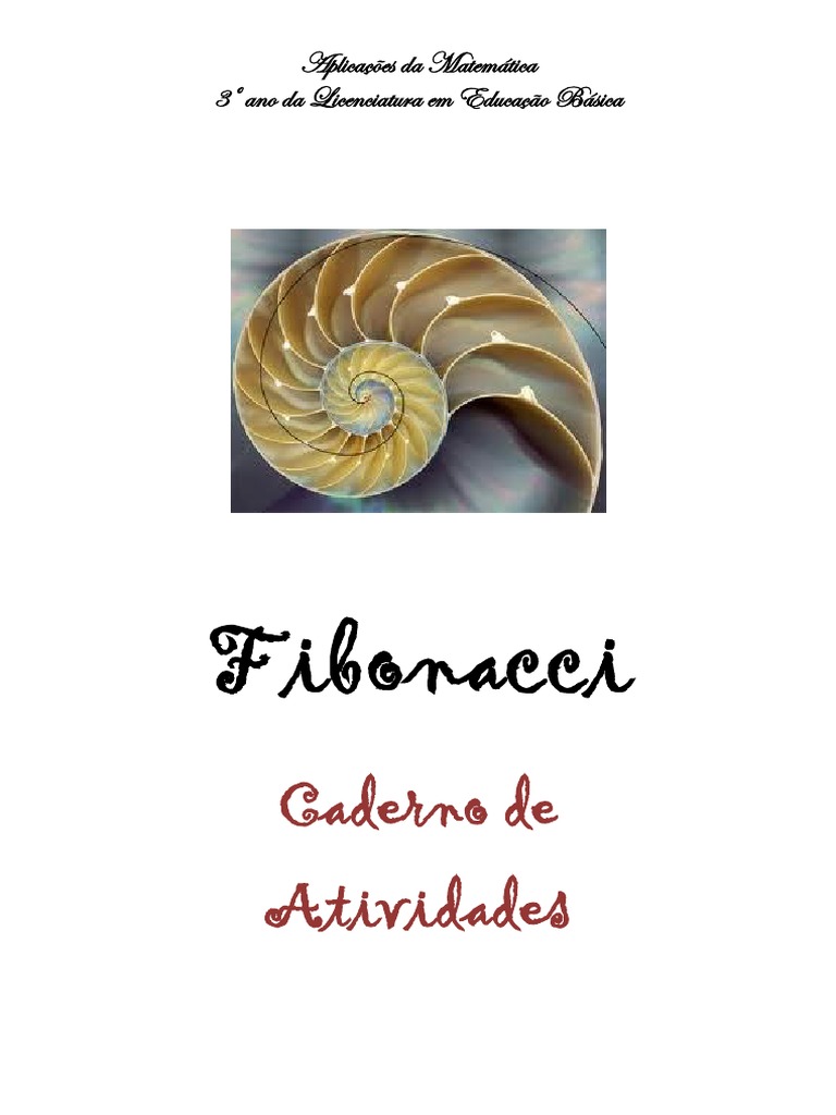 Sequência De Fibonacci Pdf Sequência Ensino De Matemática 