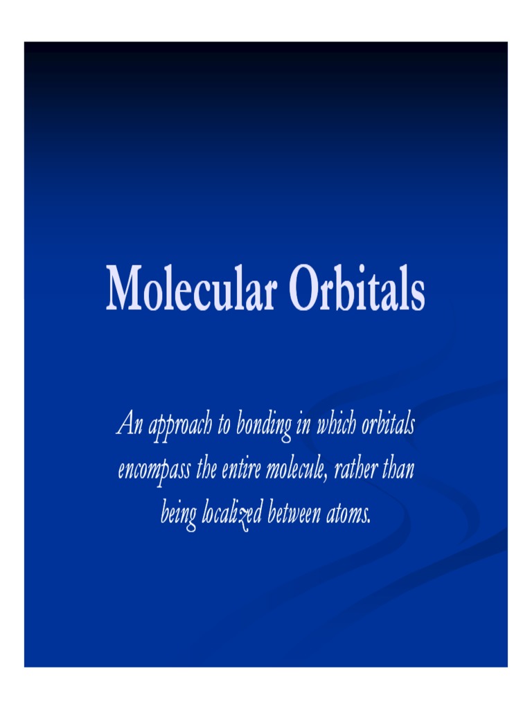 Mo Theory | PDF | Molecular Orbital | Covalent Bond
