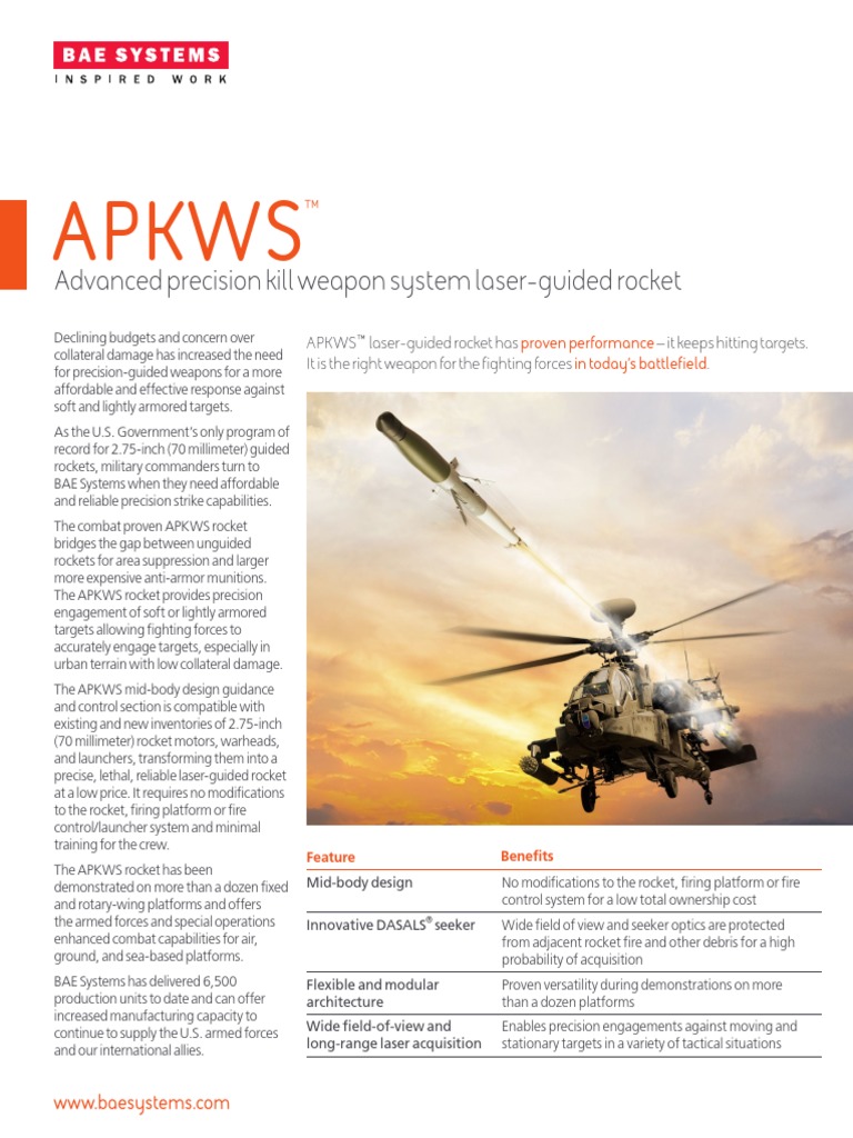 Apkws: Advanced Precision Kill Weapon System Laser-Guided Rocket | PDF ...
