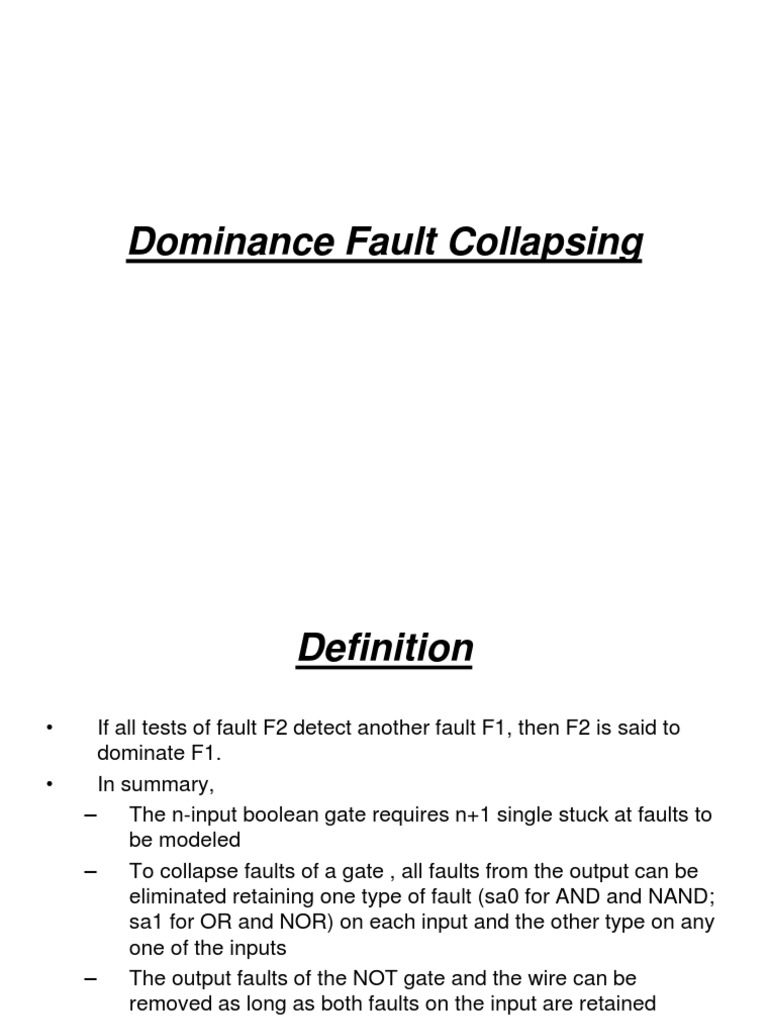 Fault Collapsing | PDF | Computers