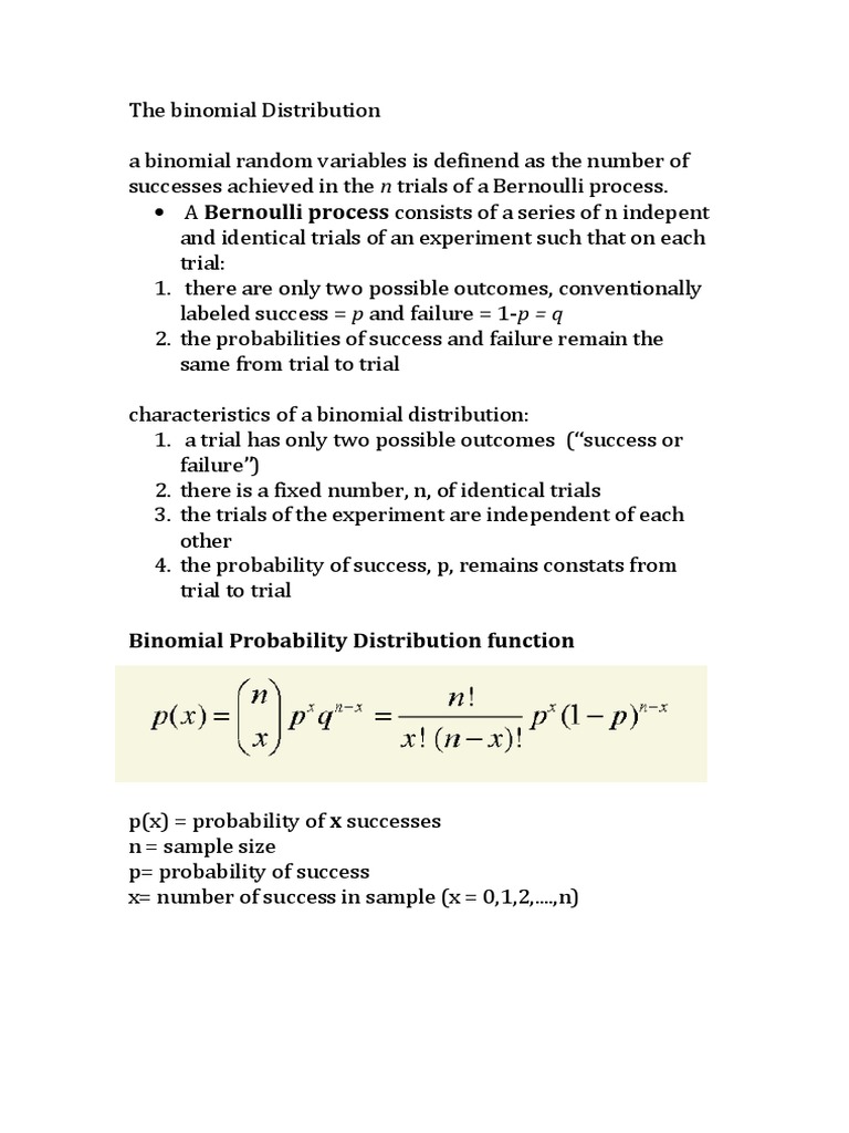 The Binomial Distribution | PDF