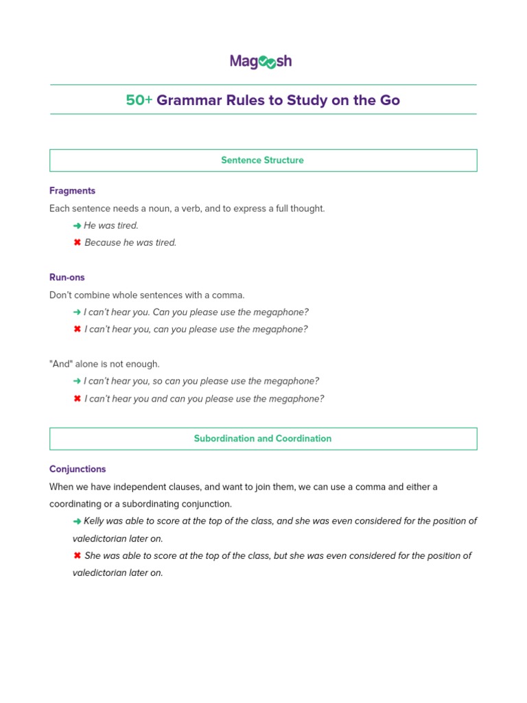 SAT Grammar Rules for Success | PDF | Comma | Verb