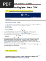 How To Register Your CPN | PDF | Partnership | Sole Proprietorship