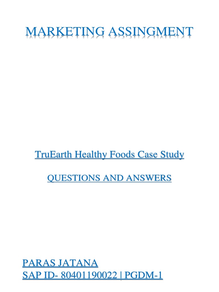 Truearth Assignment | PDF | Pizza | New Product Development