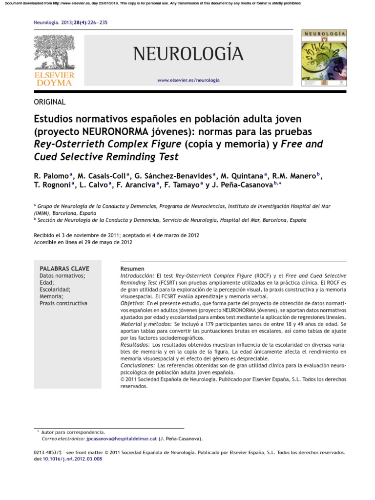 Proyecto Neuronorma | PDF | Neurología | Memoria