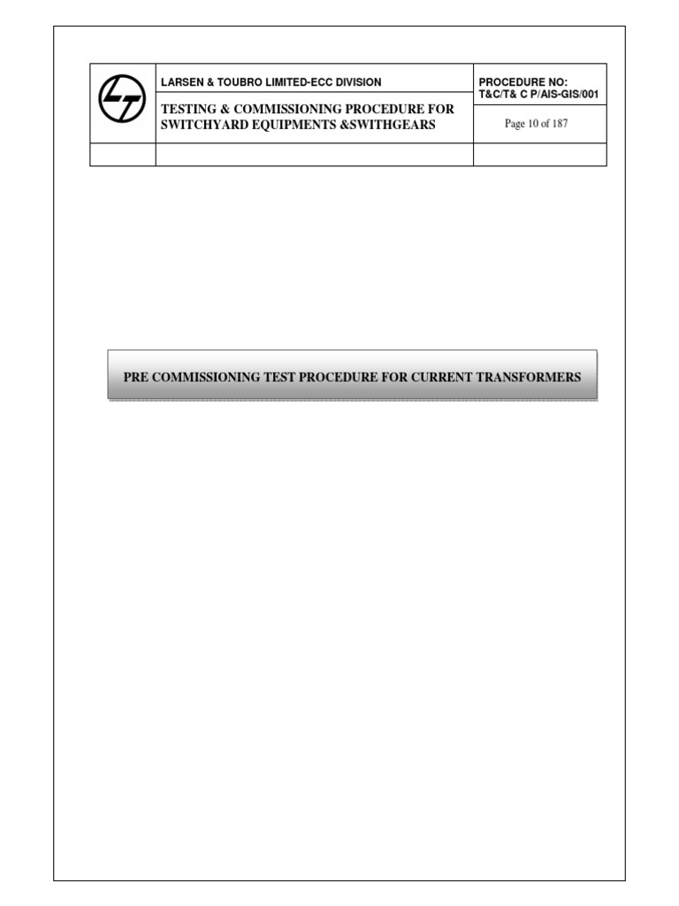 CT Testing LT | PDF | Transformer | Electrical Components