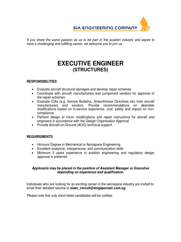 Executive Engineer Structures | PDF | Technology & Engineering