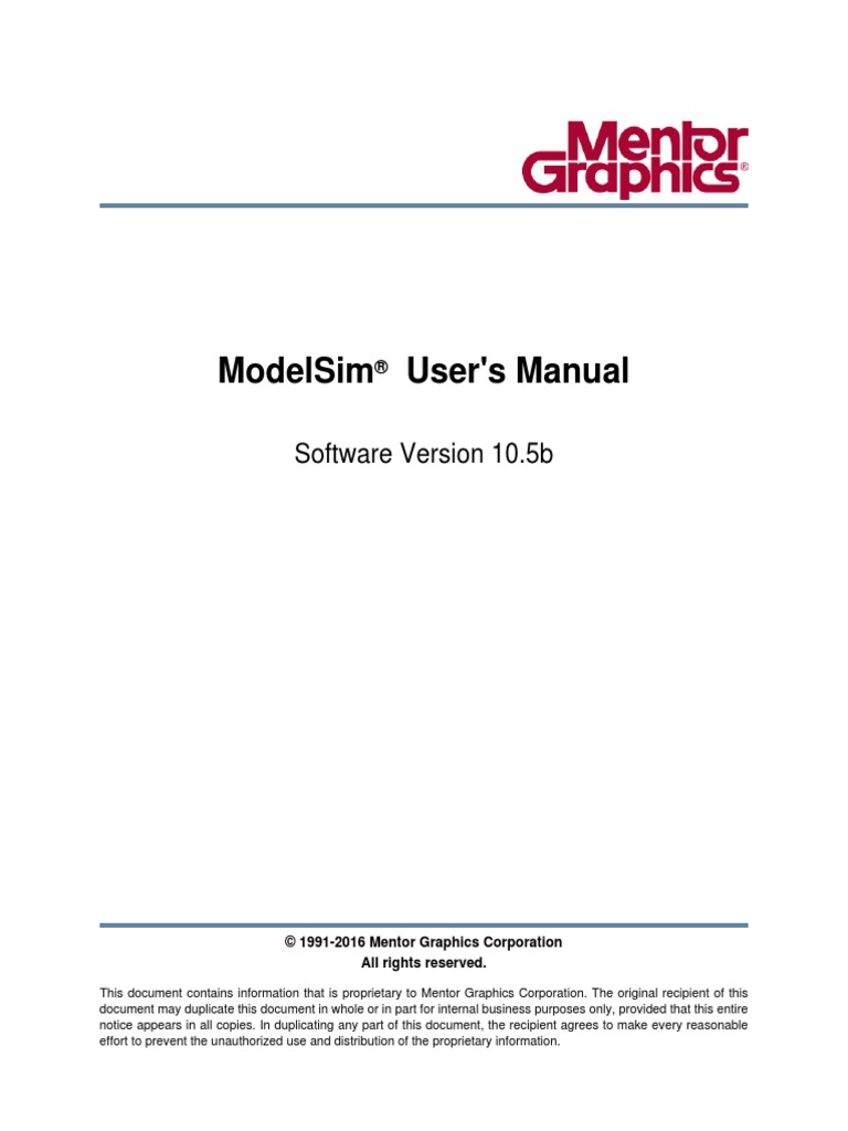 Modelsim User | PDF | Vhdl | Proprietary Software