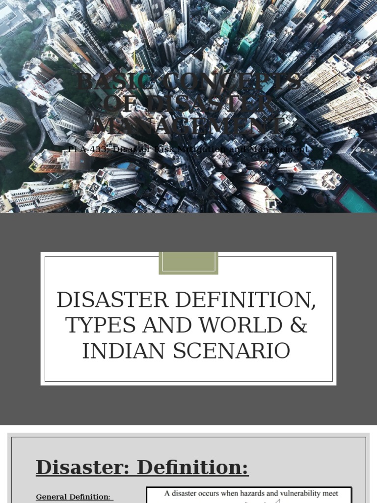 Basic Concepts of Disaster Management | PDF | Natural Disasters ...