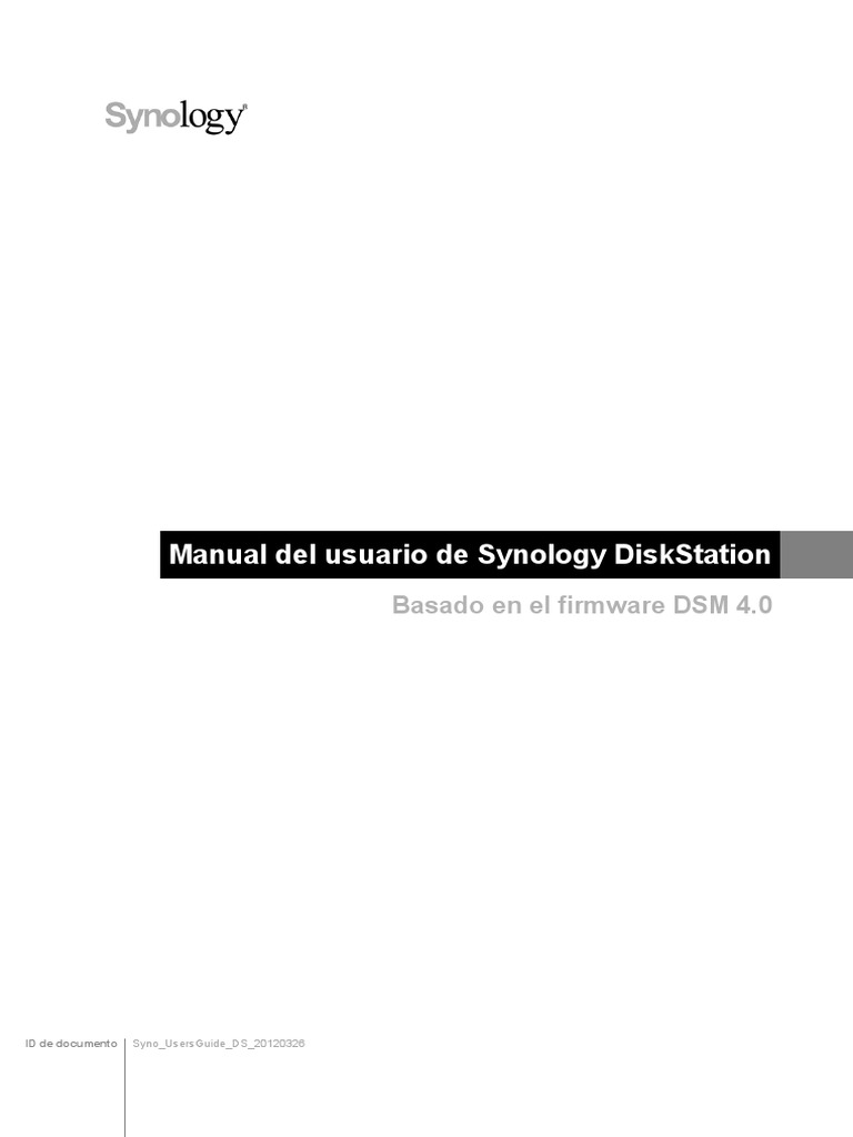 Manual NAS Synology PDF | PDF | Protocolo de transferencia de archivos ...