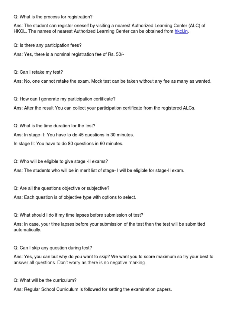 FAQs | PDF | Test (Assessment) | Qualifications