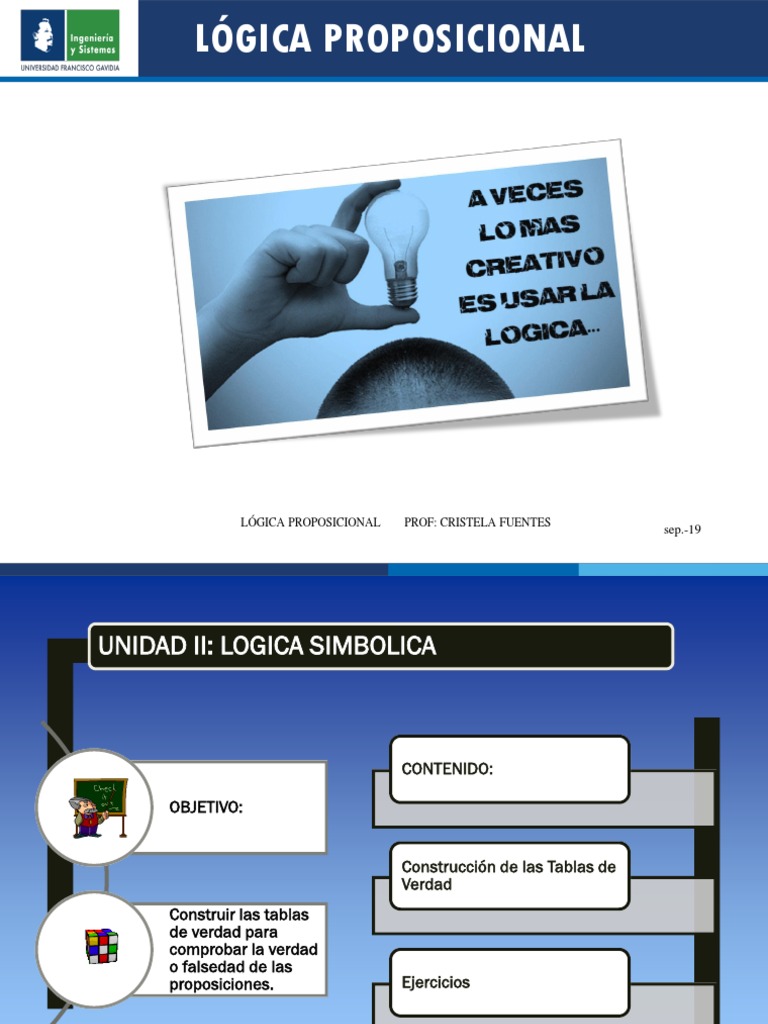Unidad II-logica Simbolica - Clase 9 | PDF | Proposición | Argumento