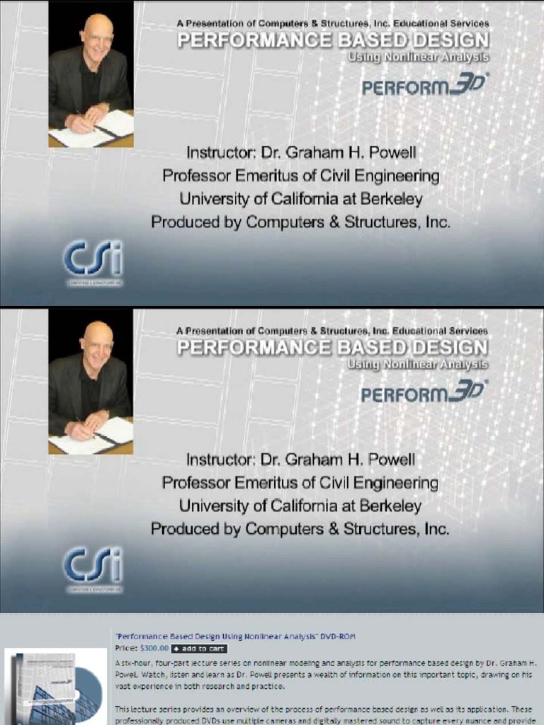 Graham H. Powell - Performance Based Design Using Nonlinear Analysis | PDF