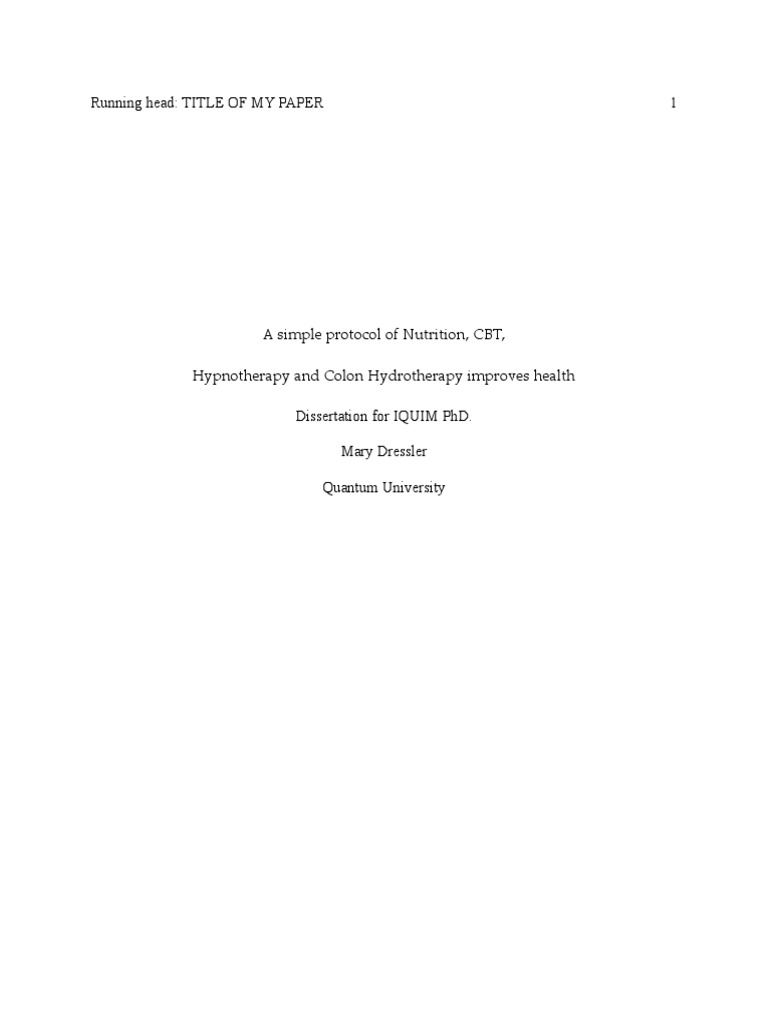 Apa Format Blank Temp | PDF | Large Intestine | Gastrointestinal Tract