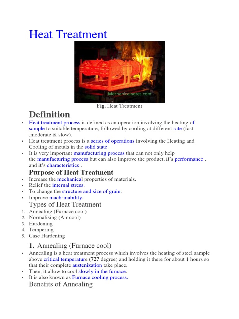 Purpose of Heat Treatment | PDF | Heat Treating | Annealing (Metallurgy)