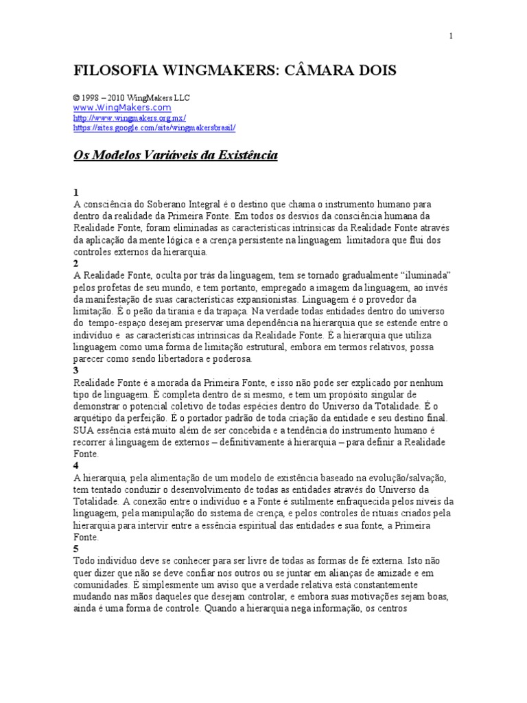 11 - WingMakers - FILOSOFIA SEGUNDA CÂMARA - OS MODELOS VARIÁVES DA ...