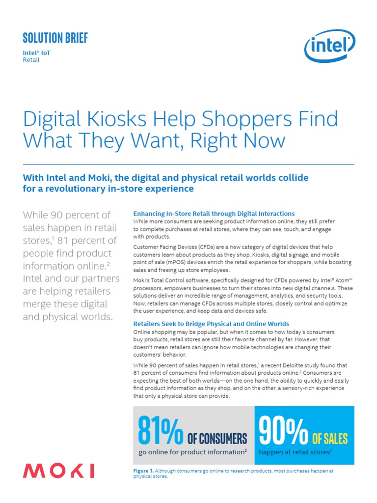 Iot Retail Digital Kiosks Moki Brief | PDF | Retail | Intel