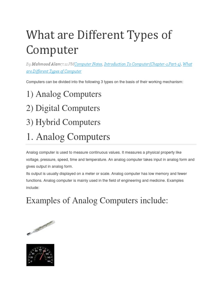 이 동 혁 해찬What are Different Types of Computer | PDF | Workstation | Central Processing Unit