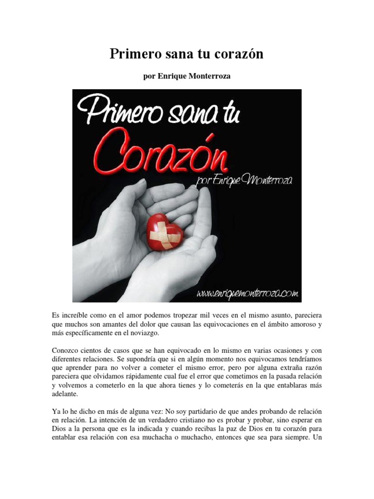 Primero Sana Tu Corazón | PDF | Amor | María, madre de Jesús