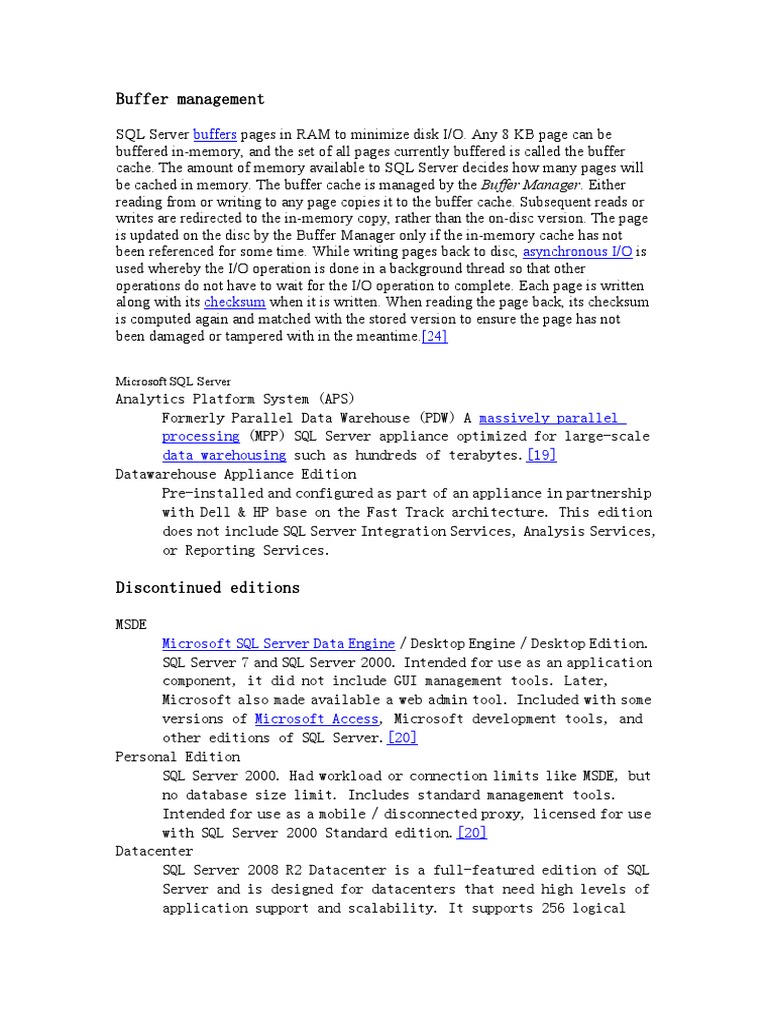 Buffer Management | PDF | Microsoft Sql Server | Database Index