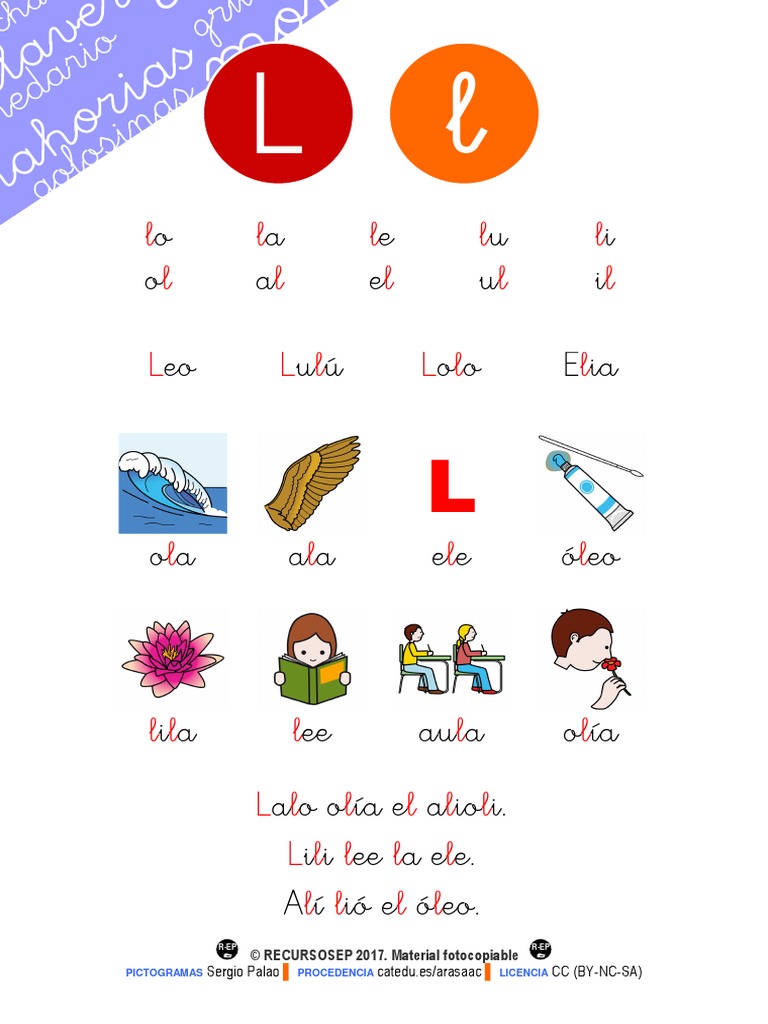 Cartilla Recursosep Letra L PDF | PDF