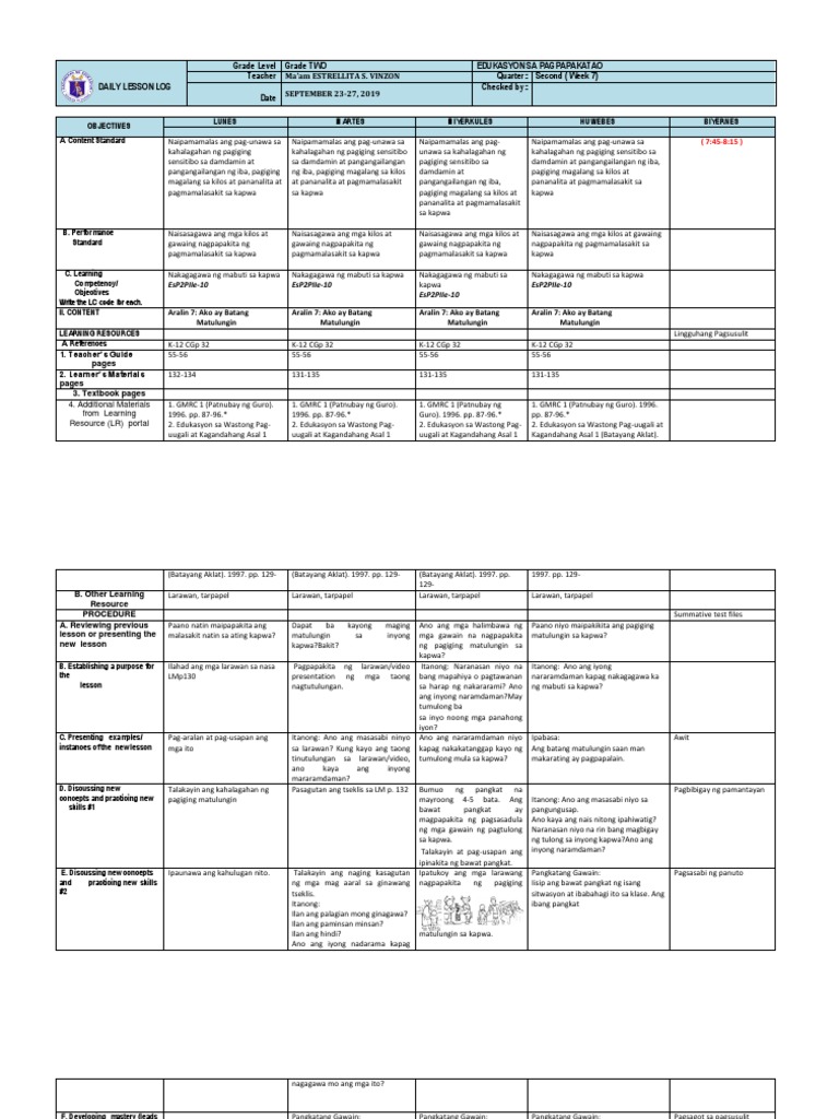 Esp 2 DLL q2 Week 7 | PDF