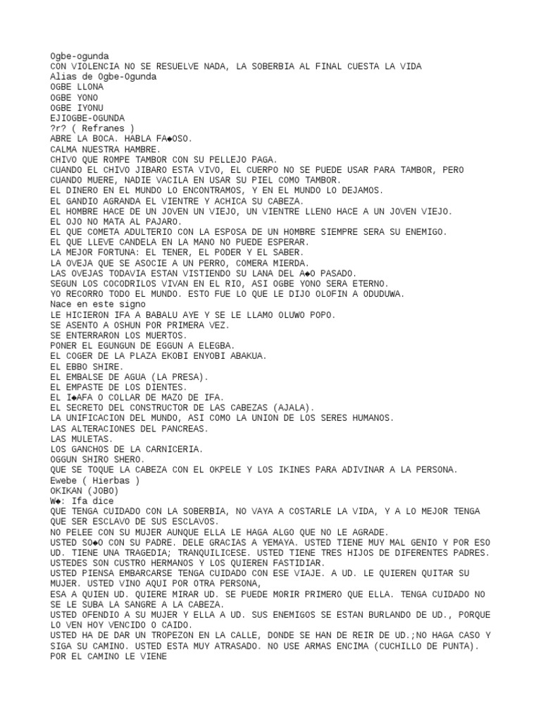 OgbeYonu 1 | PDF | Religión étnica | Santeria