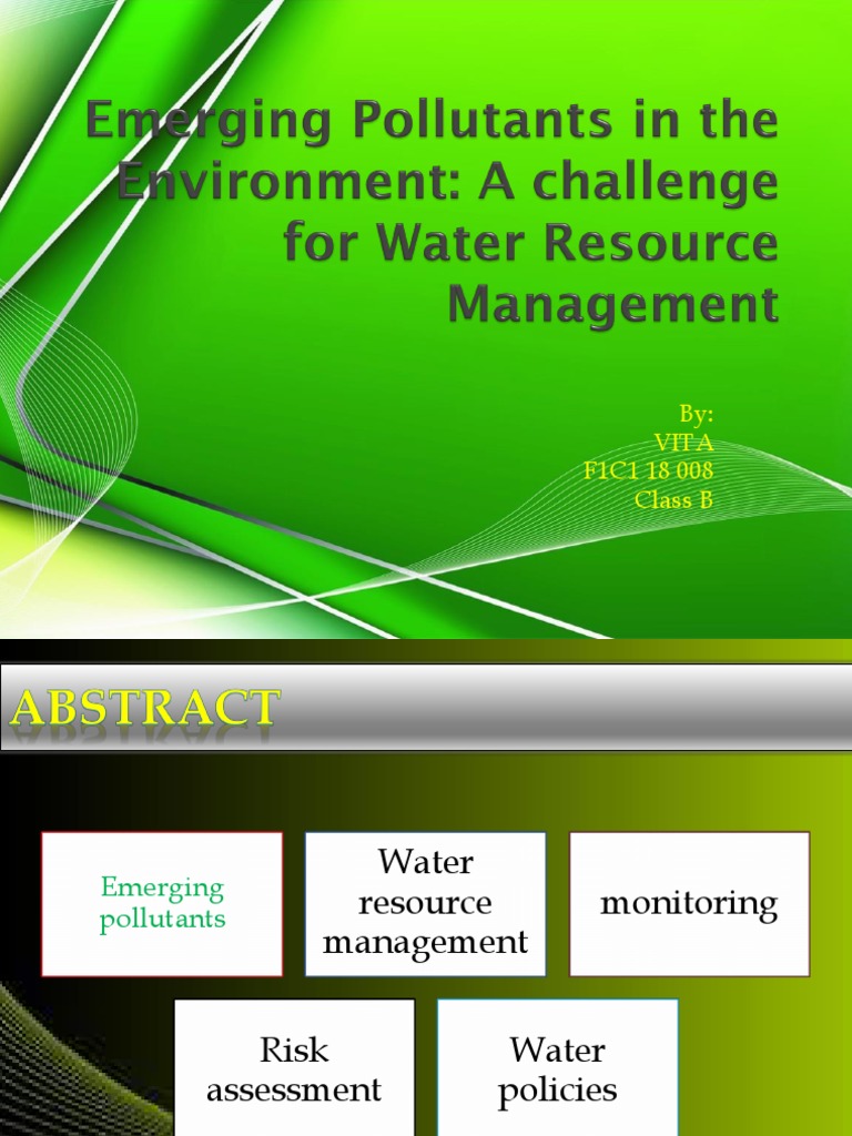 Emerging Pollutants in the Environment.pptx | Pollution | Ecology