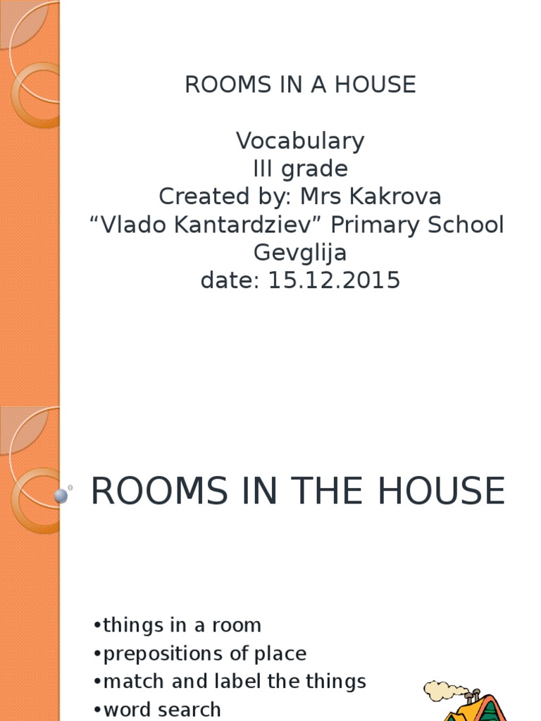 House Rooms Vocabulary for Kids | PDF