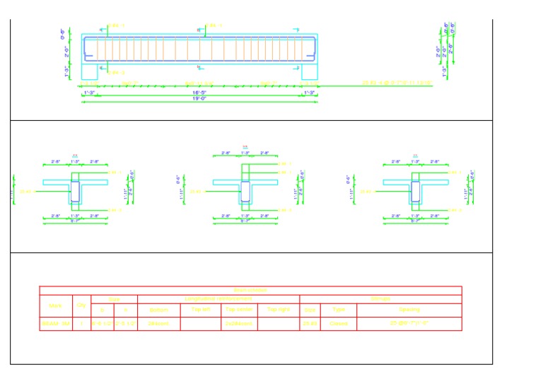 Beam 5m Drawing | PDF