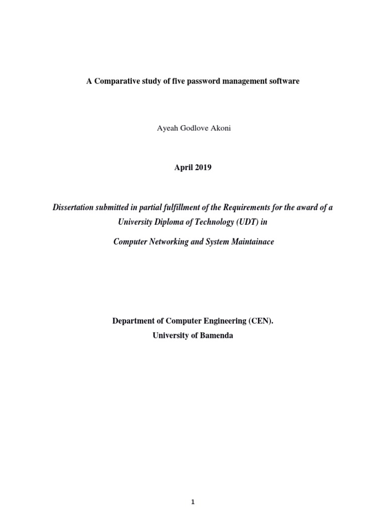 Project Final Year On Password Management System | PDF | Password ...