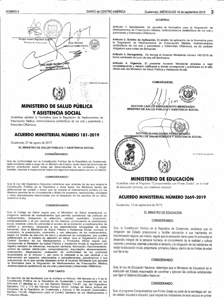 Cepcla Mineduc Ac 2669-2019 Comprometidos Con Primer Grado PDF | PDF