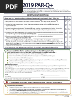 ParQ Plus 2024 PDF | PDF | Asthma | Diseases And Disorders
