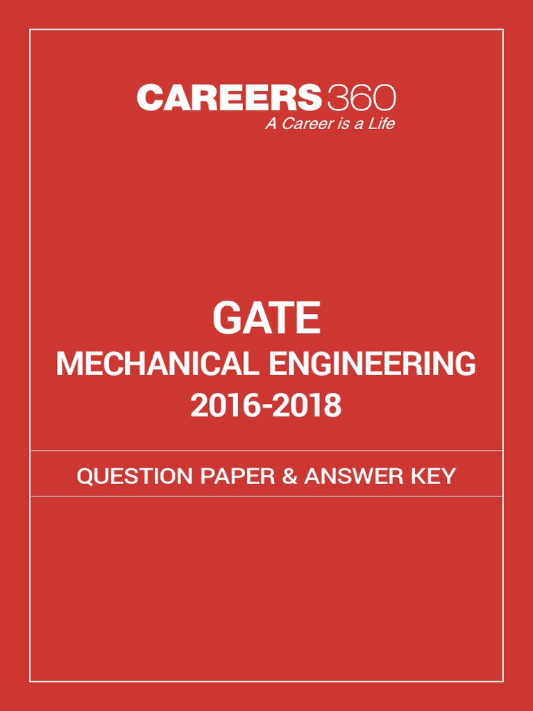 GATE 2016 2018 Mechanical Engineering Question Paper and Answer Key PDF | PDF | Stress ...