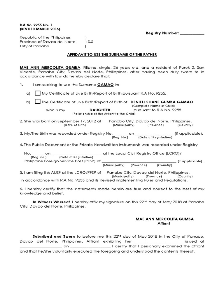 AFFIDAVIT | PDF | Affidavit | Civil Law (Common Law)