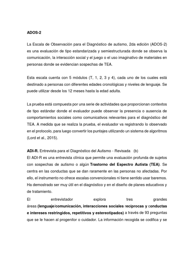 ADir | PDF | Espectro autista | Diagnostico medico