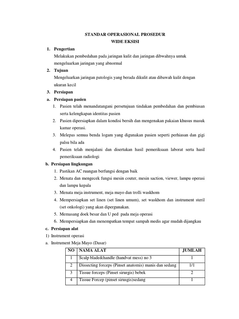 SOP Wide Eksisi | PDF | Sains & Matematika