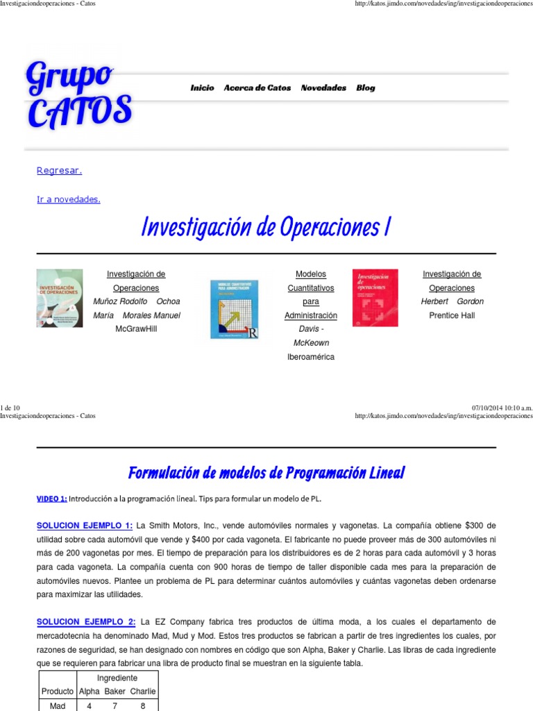 Ejercicios IO | PDF | Cobre | Acero