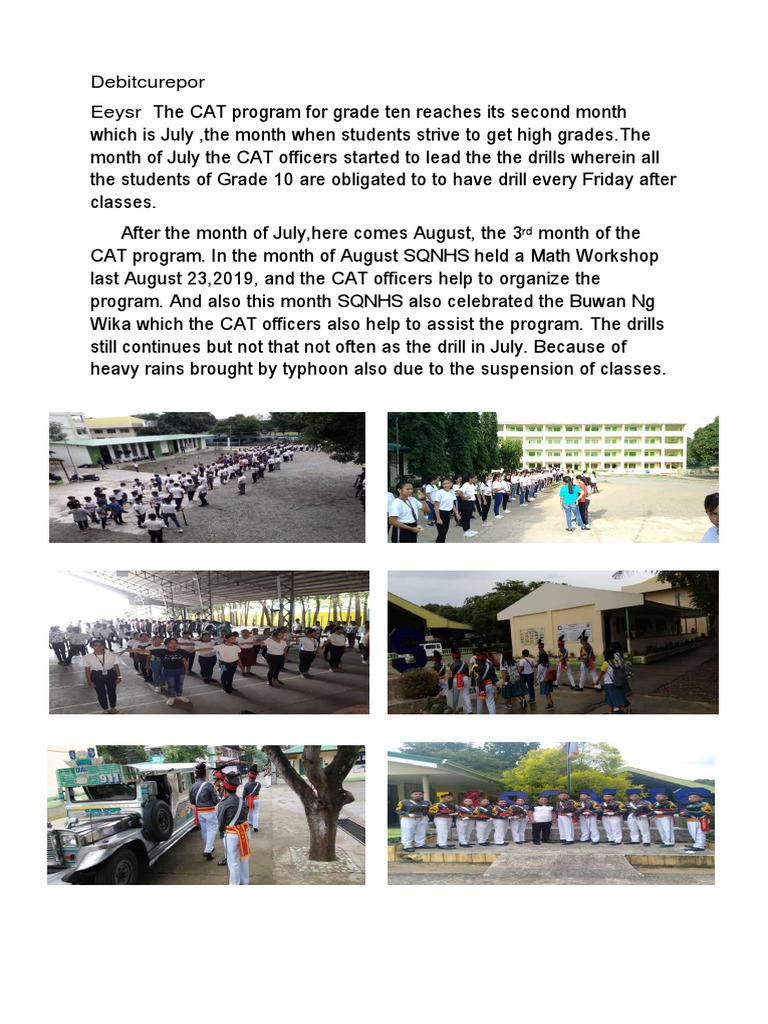 Grade 10 CAT Program Updates: July & August | PDF
