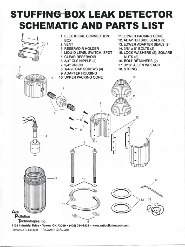 Schematic and Parts List: Stuffing Box Leak Detector | PDF