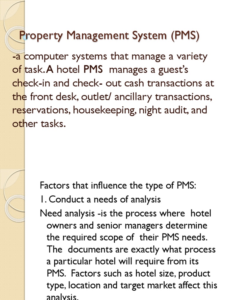 Property Management System (PMS) | PDF | Workstation | Microsoft Windows