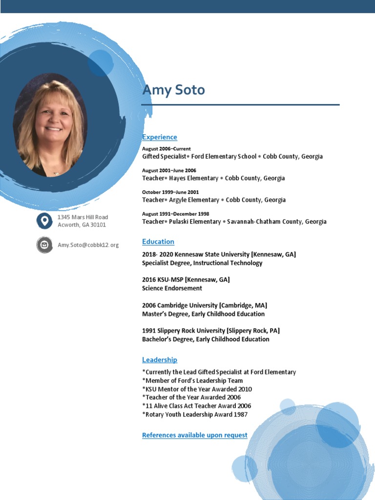 Amy Soto: Gifted Specialist Resume | PDF