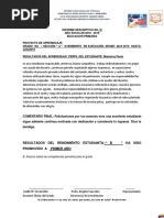 Modelo Boletin Literal D de 2do Grado | PDF | Sílaba