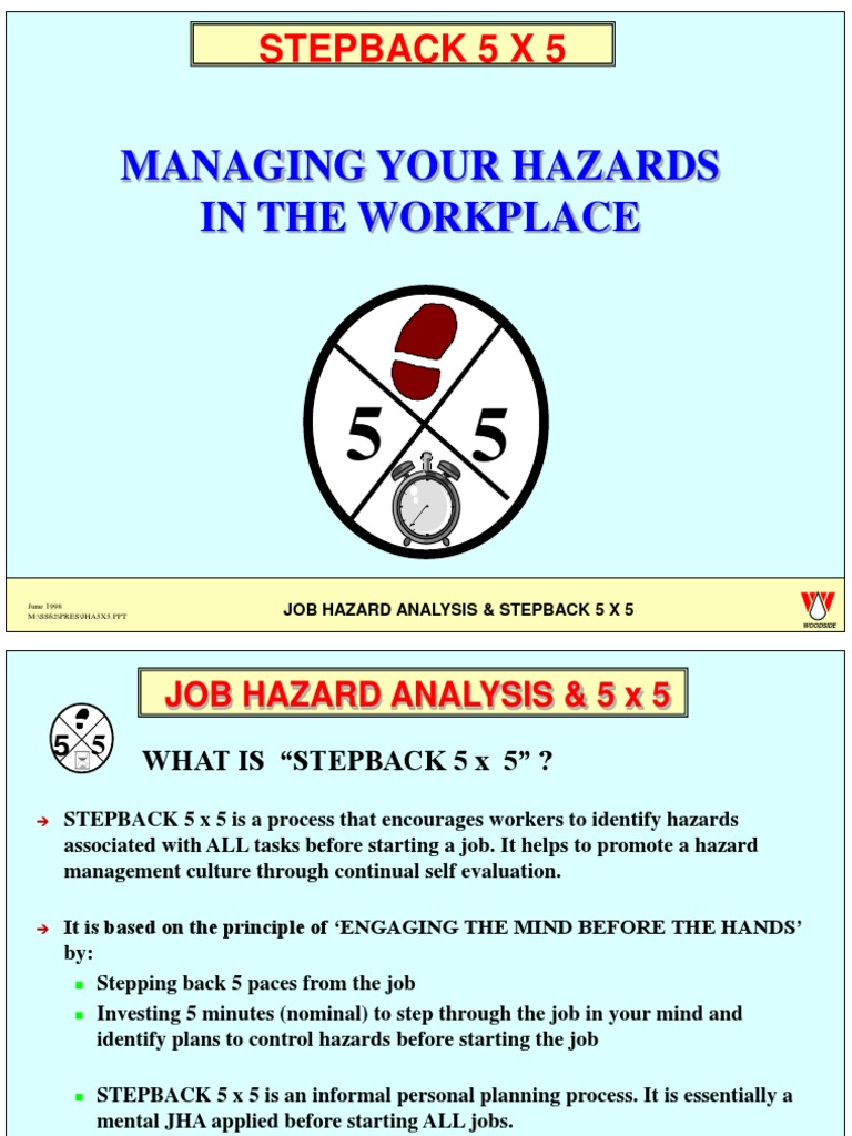 Step Back 5x5 Presentation | PDF | Occupational Safety And Health ...