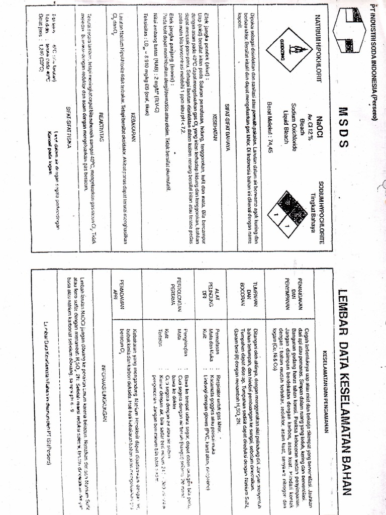 Msds Naocl | PDF | Business
