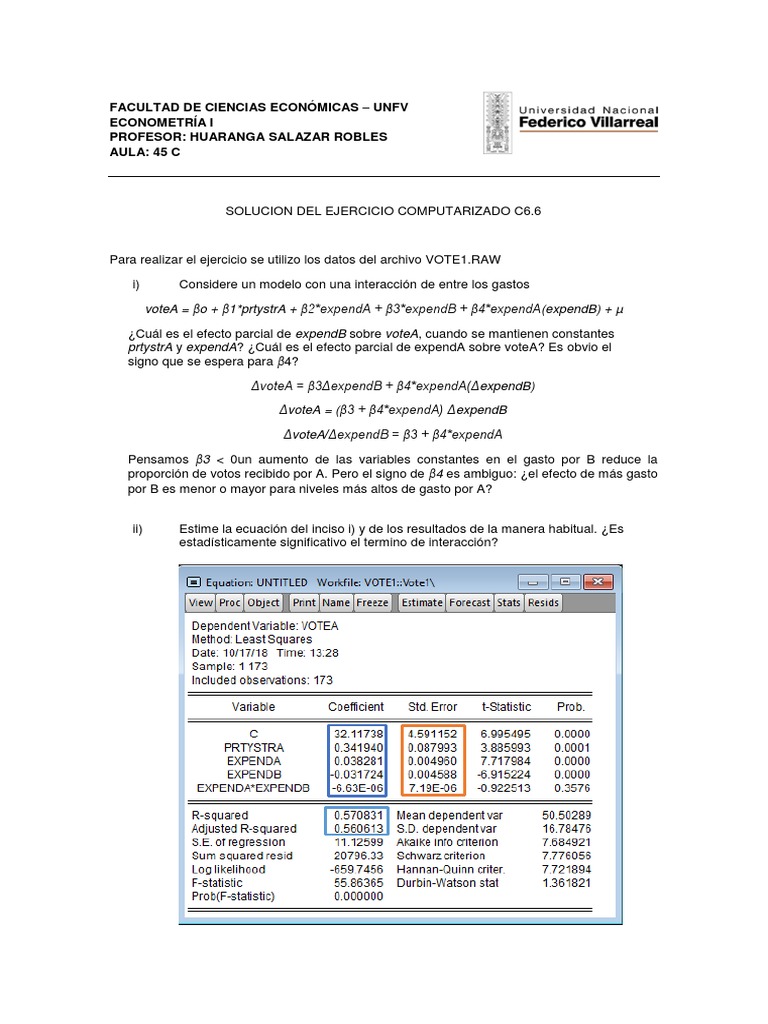 Ejercicios Resueltos de Econometria 1 | PDF | Derivado | Econometría