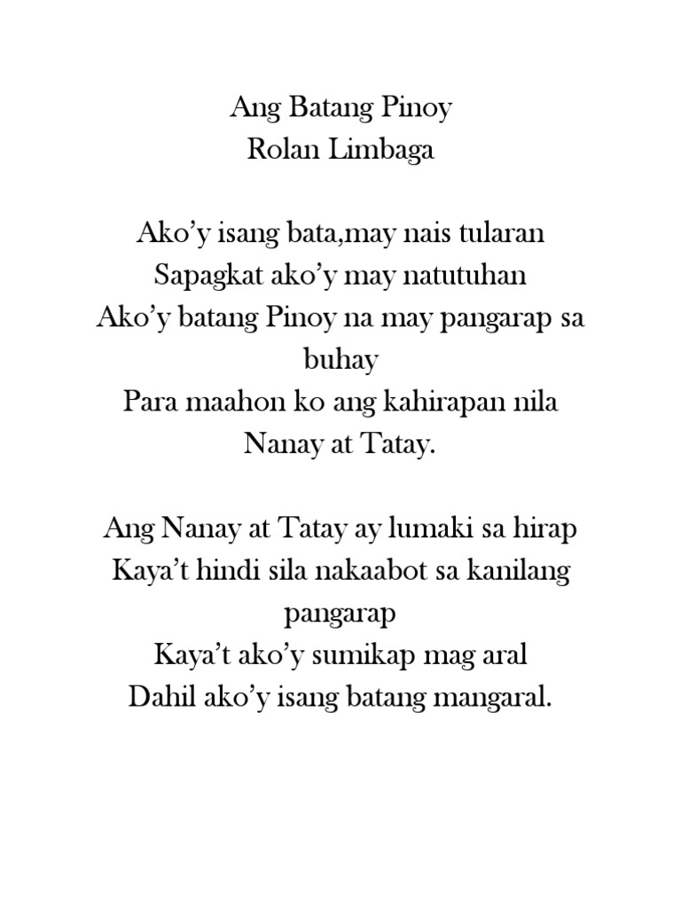 Ang Batang Pinoy | PDF