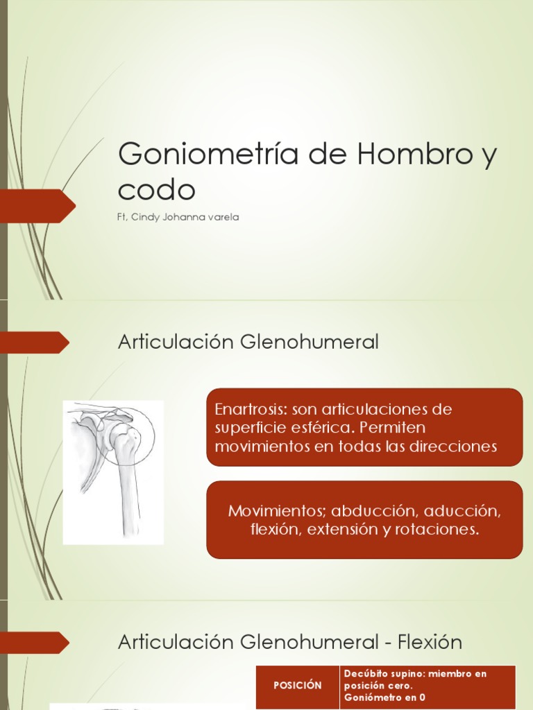 Clase16 Goniometriadehombroycodo | PDF | Codo | Hombro