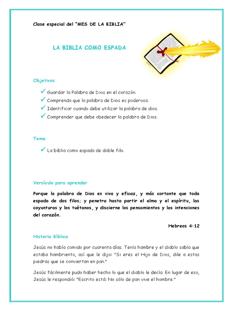 La Biblia como Espada para Niños | PDF | Diablo | Jesús